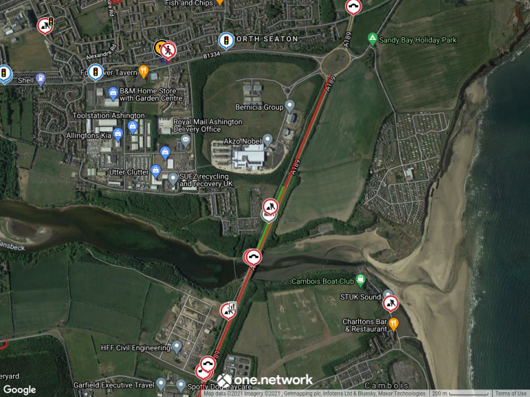Roadworks - A189 Spine Road Kitty Brewster Bridge To Woodhorn Round ...