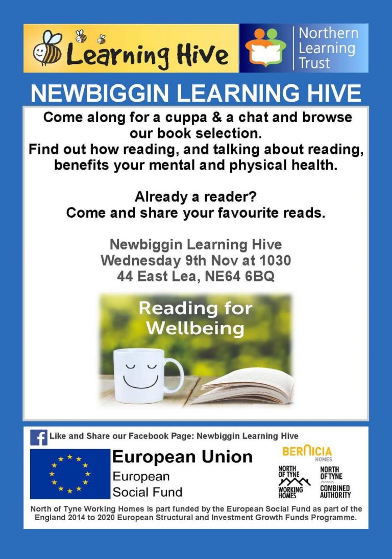 Reading for Wellbeing at Newbiggin Learning Hive - Newbiggin by the Sea ...