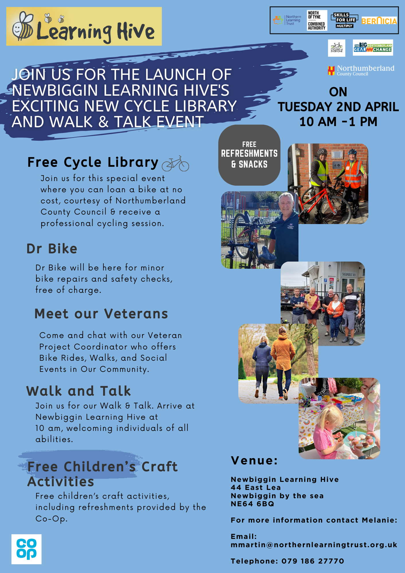 New Cycle Library and Walk and Talk Event - Newbiggin by the Sea Town ...