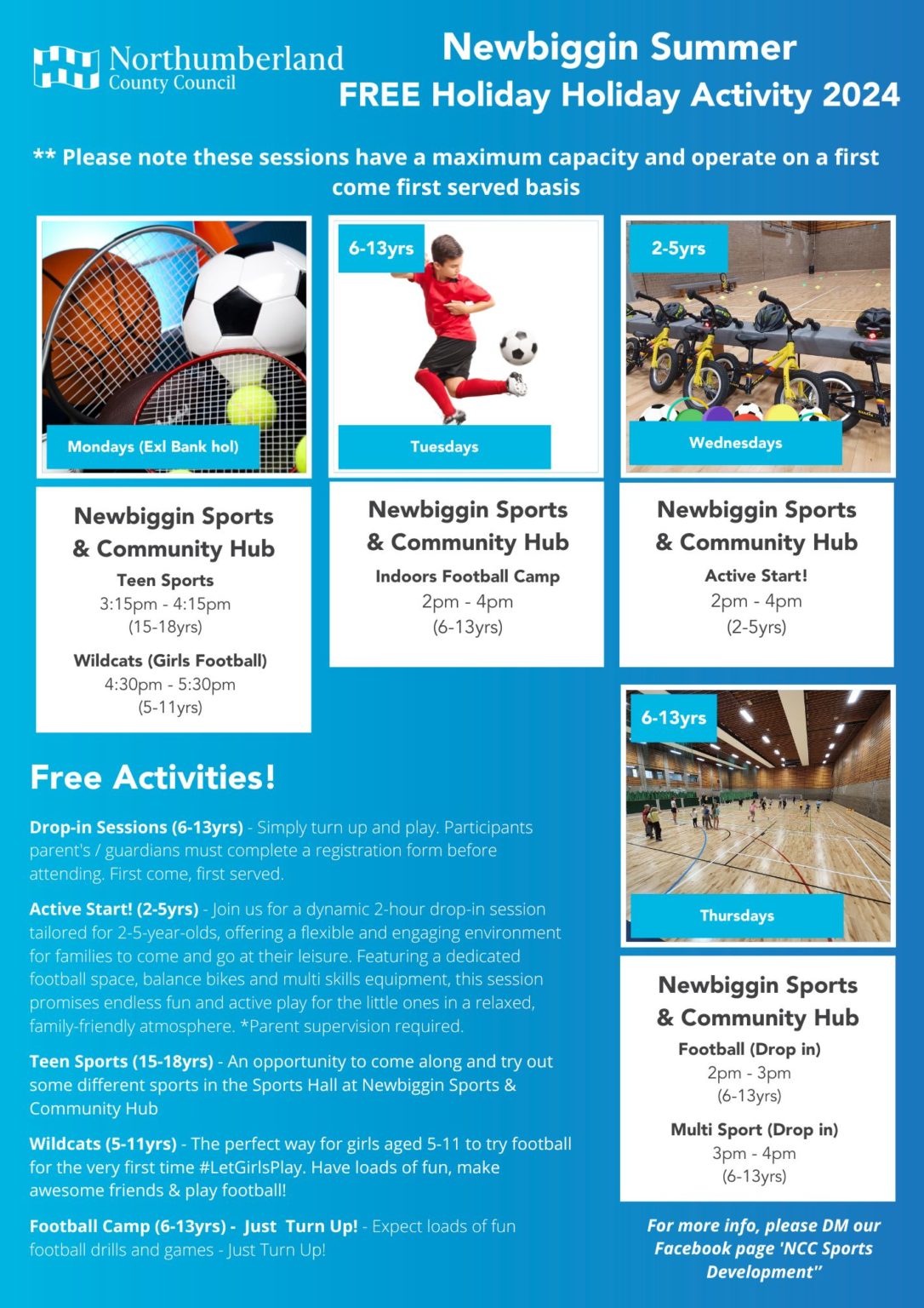 Newbiggin Summer Holiday Programme 2024 - Newbiggin by the Sea Town Council