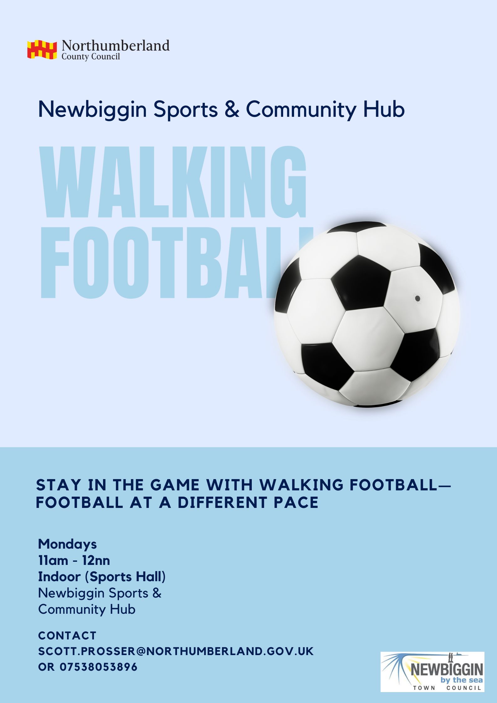 Walking Football in Newbiggin - Newbiggin by the Sea Town Council
