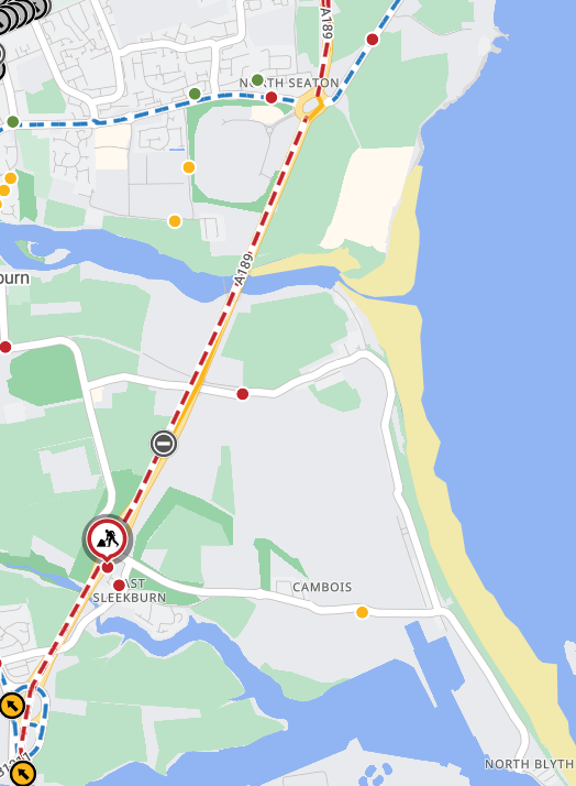 Night time road closures for A189 Spine Road - Newbiggin by the Sea ...