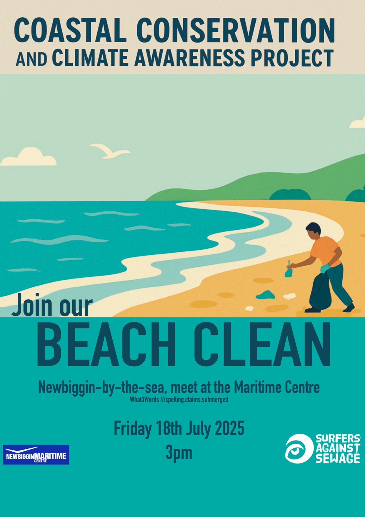 Beach Clean Friday 18th July 2025 - Newbiggin by the Sea Town Council