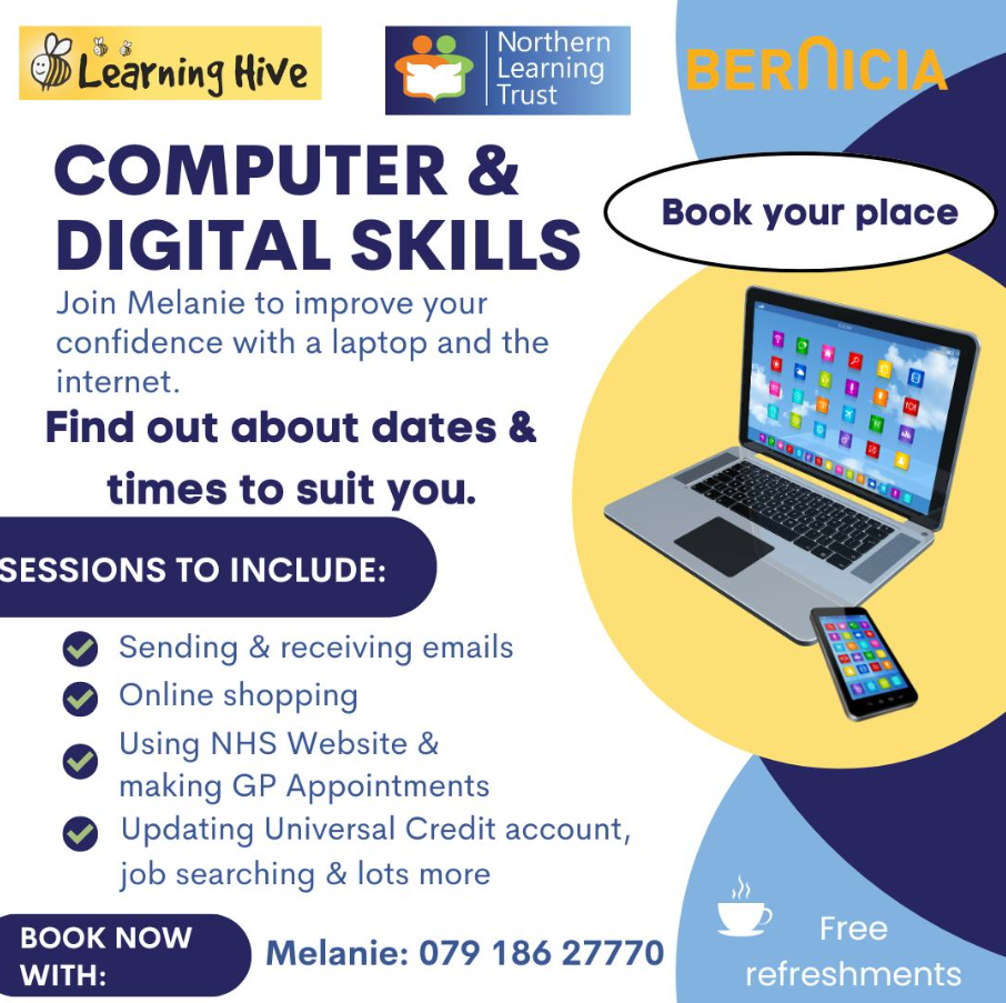 Computer & Digital Skills Sessions - Newbiggin by the Sea Town Council