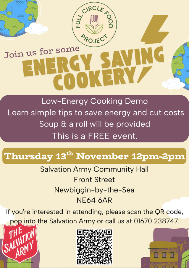 Energy Saving Cookery Session - Newbiggin by the Sea Town Council